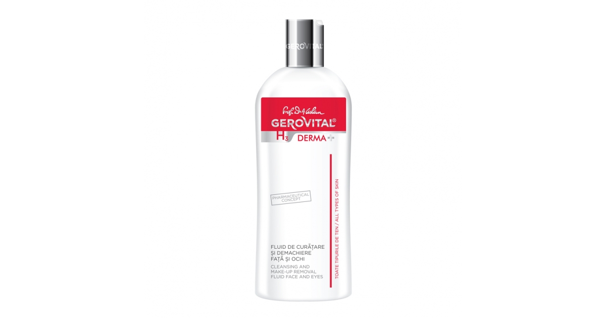 Gerovital H3 Derma+ Cleansing and Make-Up Removal Fluid Face and Eyes